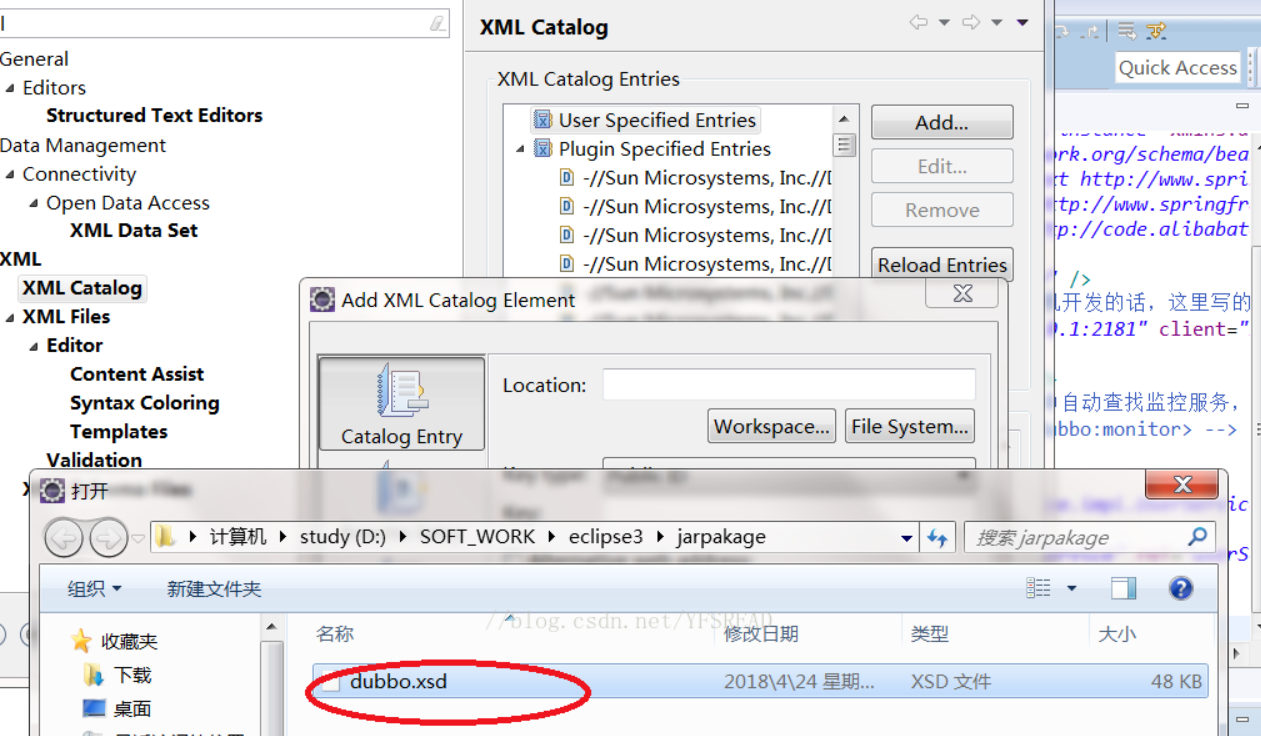 Eclipse中，No grammar constraints (DTD or XML Schema) referenced in the document. - 程序员大本营