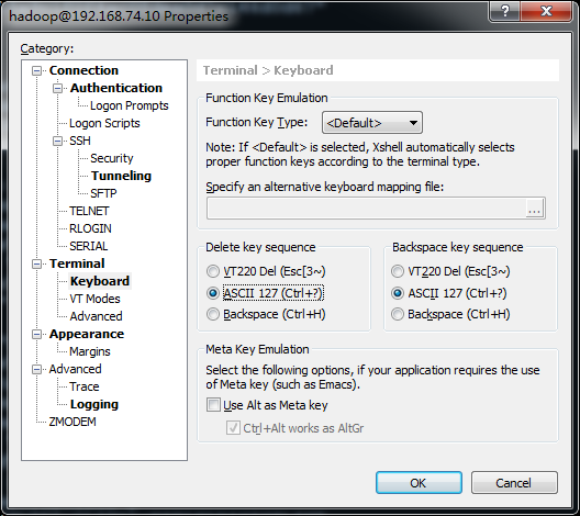 解决xshell中不能使用backspace和delete键的问题_shell编程中的空格按键没用-CSDN博客