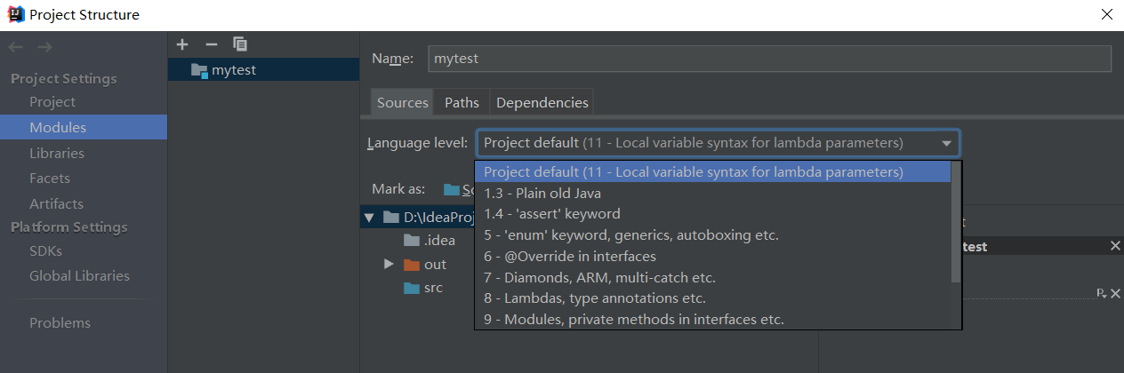 IDEA Error:java: source level should be comprised in between '1.3' and '1.9' (or '5', '5.0 ...