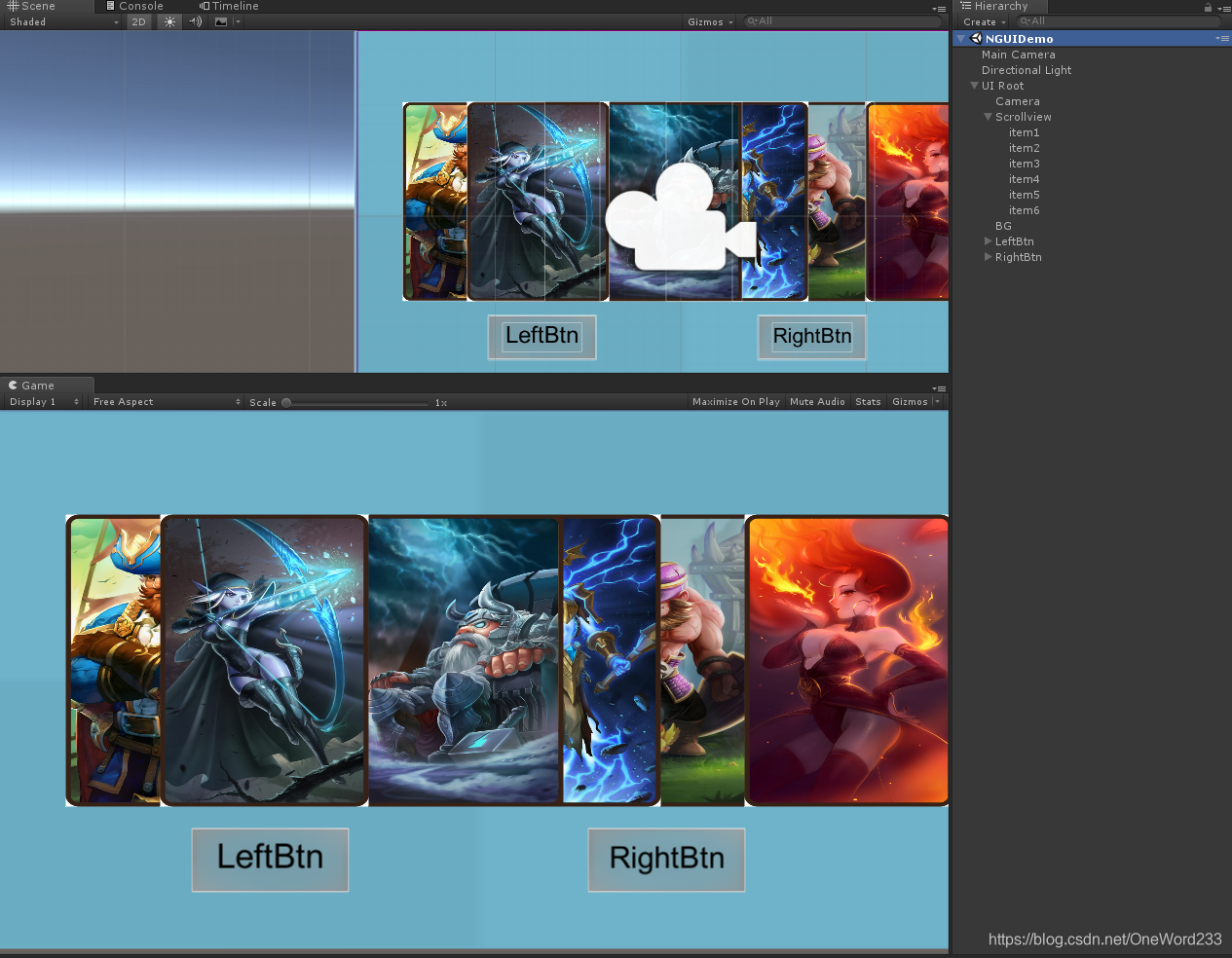 Unity中游戏卡牌滚动效果,enhancescrollview适用于ngui,uguiunity Enhancescrollview