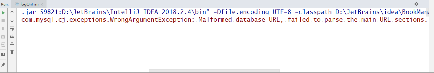 MySQL8.0异常：WrongArgumentException: Malformed database URL，failed to parse the main URL sections ...
