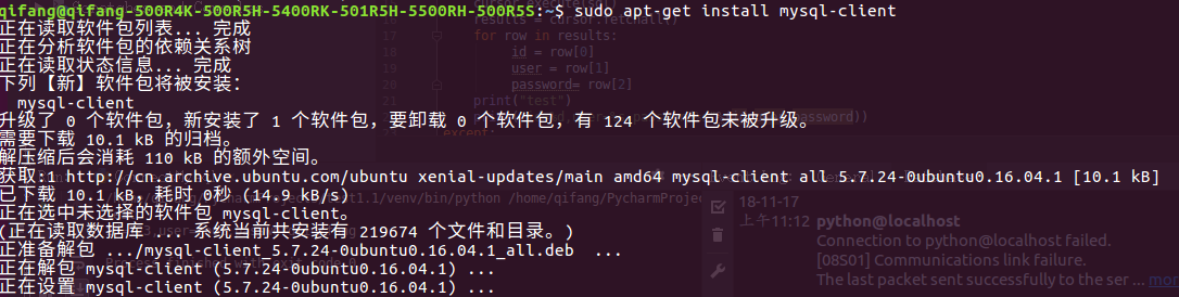 Ubuntu下Pycharm使用Python3.6连接MySQL_ubuntu 环境下pycharm 导入mysql-CSDN博客