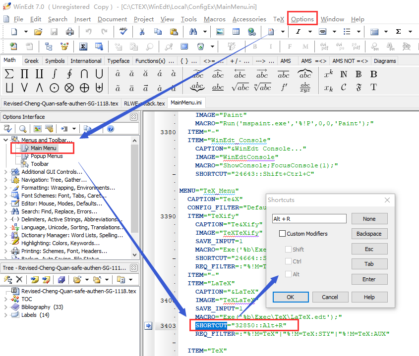 修改WinEdt编译PDFLatex快捷键_winedt中latexpdf的快捷-CSDN博客