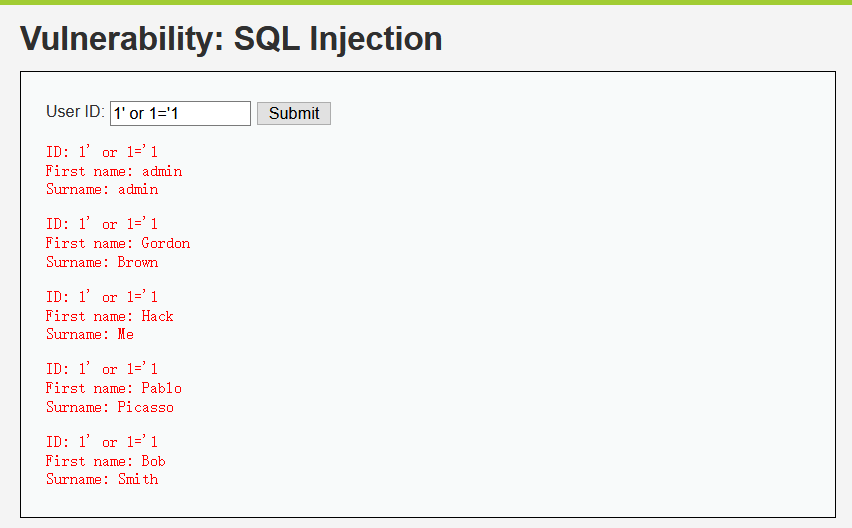 DVWA学习（一）SQL Injection_dvwa you have an error in your sql syntax; check t-CSDN博客