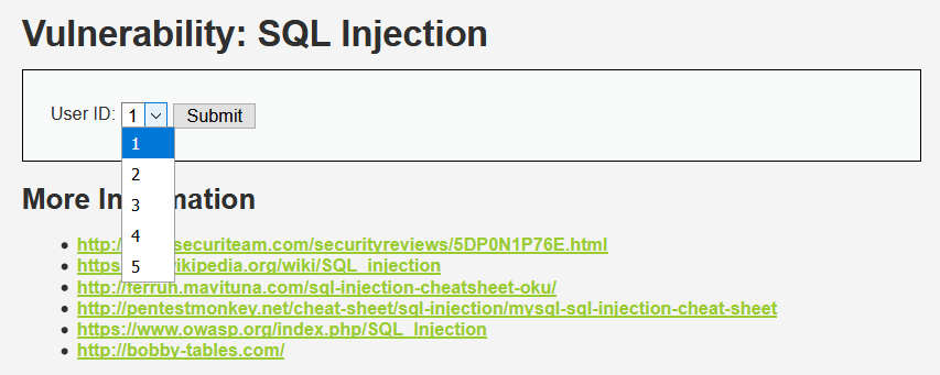 DVWA学习（一）SQL Injection_dvwa you have an error in your sql syntax; check t-CSDN博客