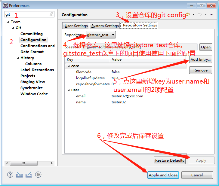 【eclipse】配置author和commiter，git配置user.name和user.email_eclipse commit的author和committer-CSDN博客