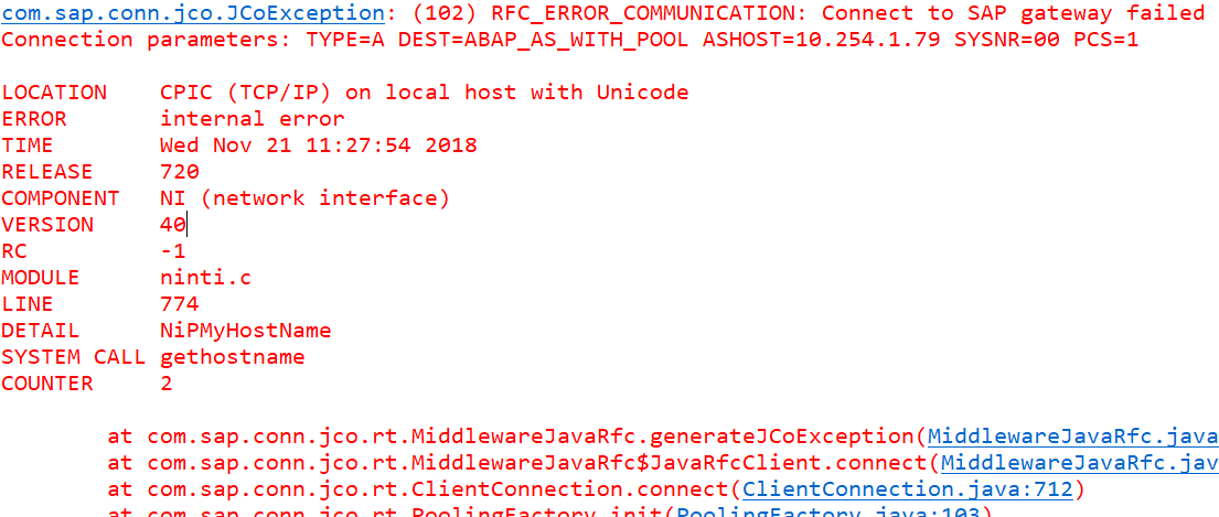 bug-JAVA调用SAP函数Connect to SAP gateway failed-CSDN博客
