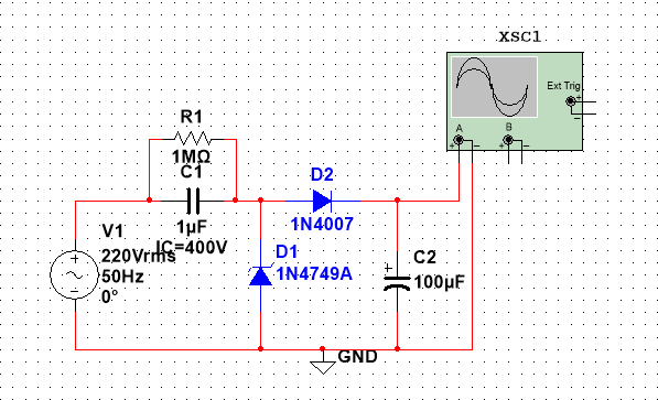 交流220v转直流24v（电容降压法）_220v降压到24v-CSDN博客