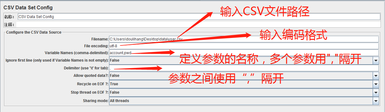 Jmeter读取csv文件，并进行参数化jemter请求怎么取csv Csdn博客 