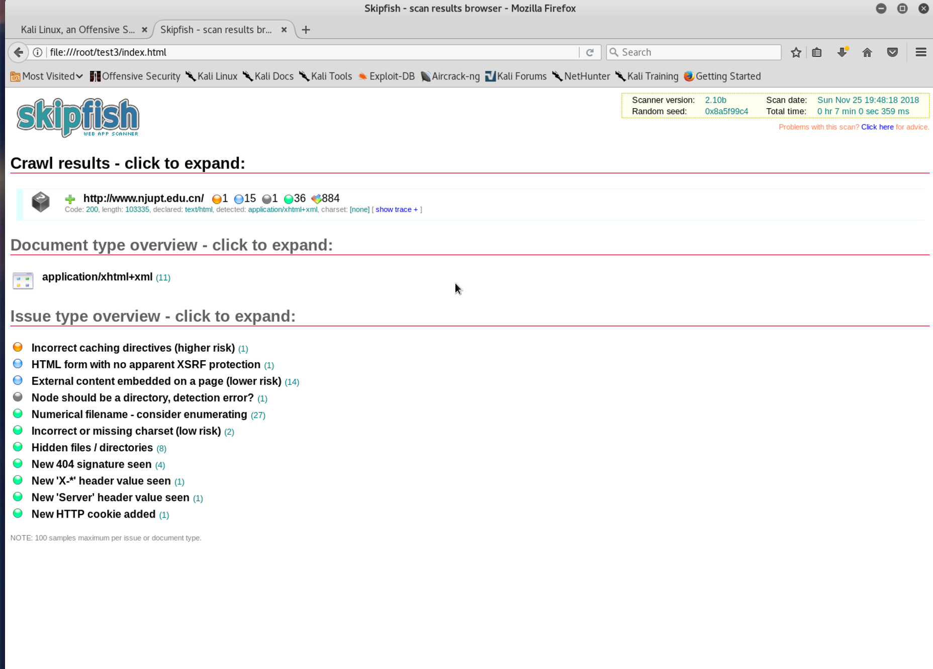 Web渗透攻击之skipfish的使用_skipfish攻击-CSDN博客
