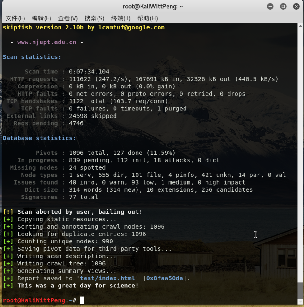 Web渗透攻击之skipfish的使用_skipfish攻击-CSDN博客