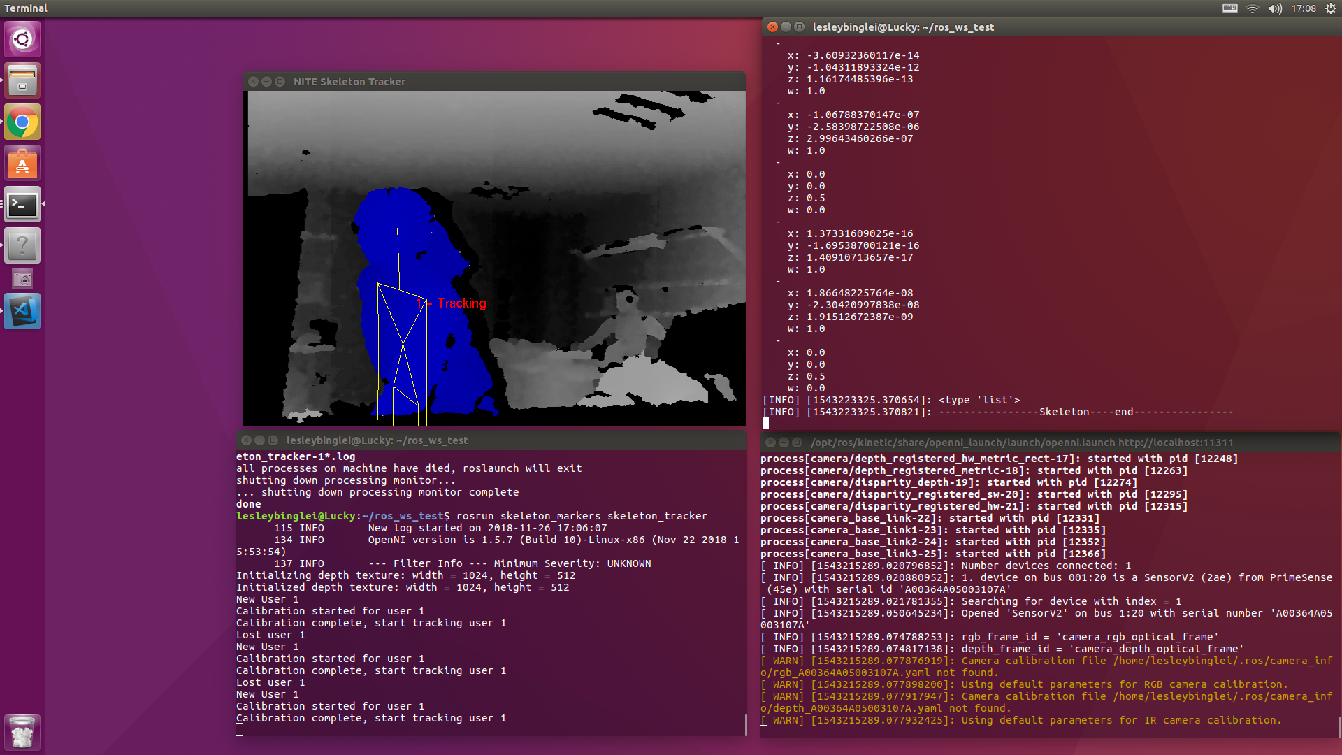 记录Kinect V1与V2在Ubuntu16.04下的配置过程以及在ros下的骨骼检测追踪_kinect1和2 ros开发-CSDN博客
