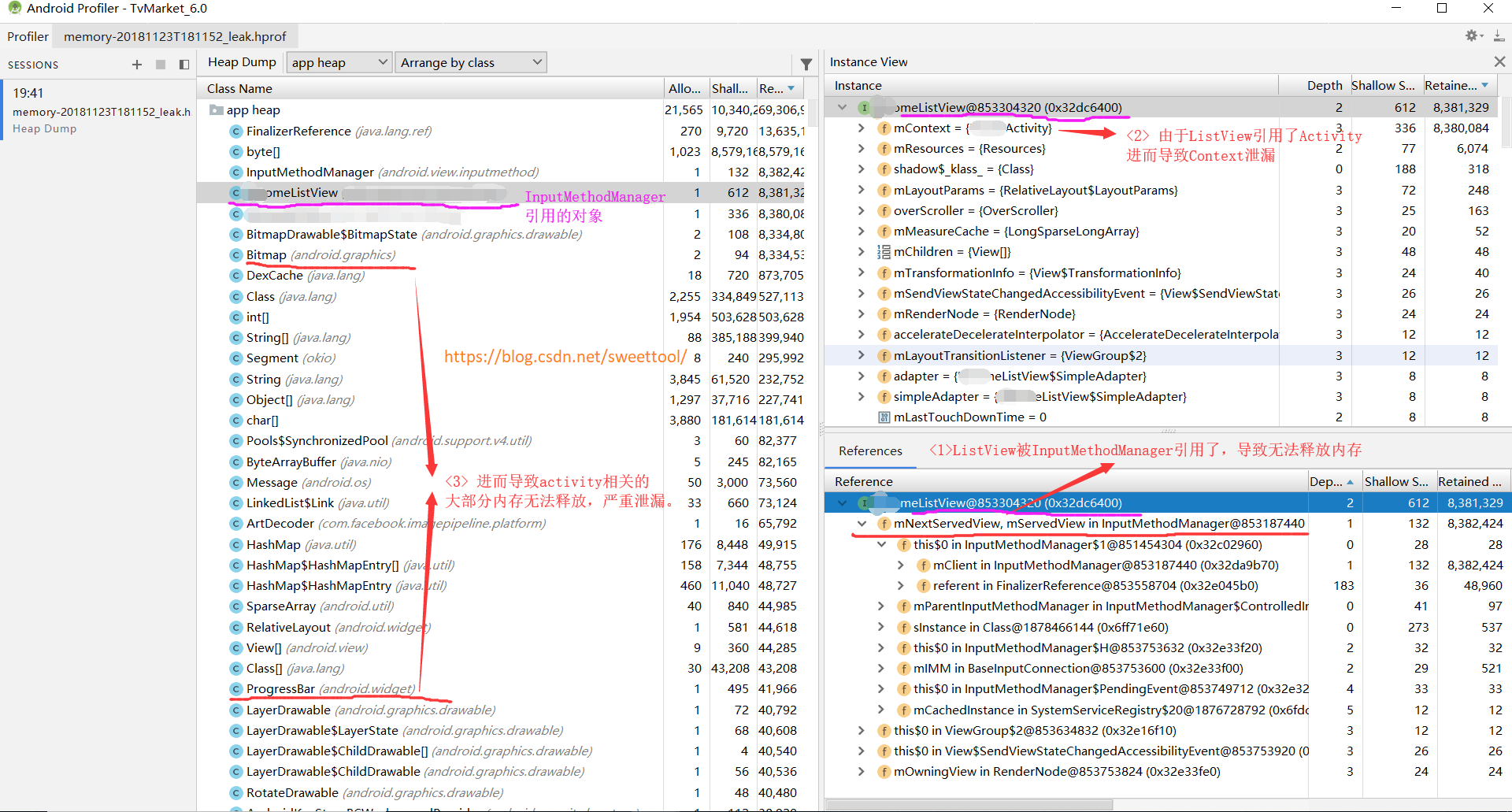 Inputmethodmanager内存泄漏的原因及解决方案 Android Inputmethodmanager内存泄露 Csdn博客