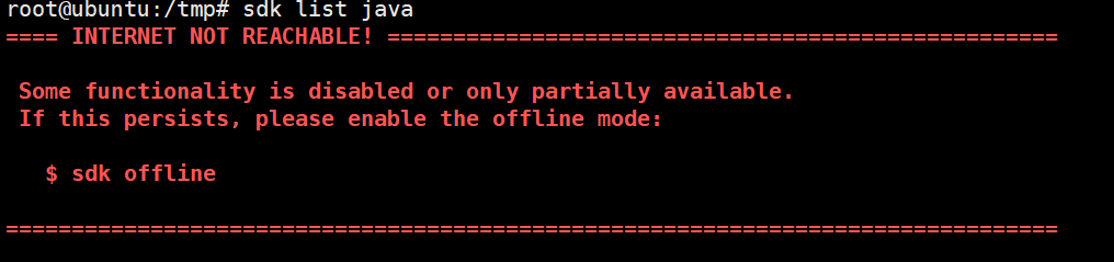 Sdkman运行时INTERNET NOT REACHABLE问题和解决_==== internet not reachable! =====================-CSDN博客