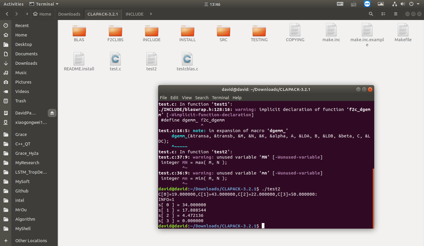 【CLAPACK函数库】CLAPACK安装与使用，编译好了出现f2c_dgemm，dgesvd_错误主要是camkelist, gcc编译库的顺序要对_lapack函数库怎么用-CSDN博客