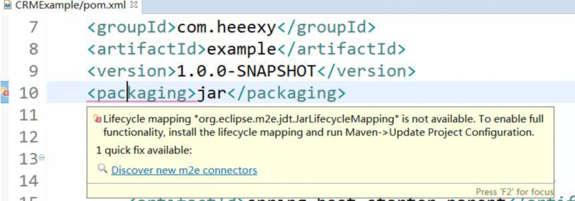 Myeclipse 中maven 项目报错Lifecycle mapping "org.eclipse.m2e.jdt.JarLifecycleMapping"_eclipse ...