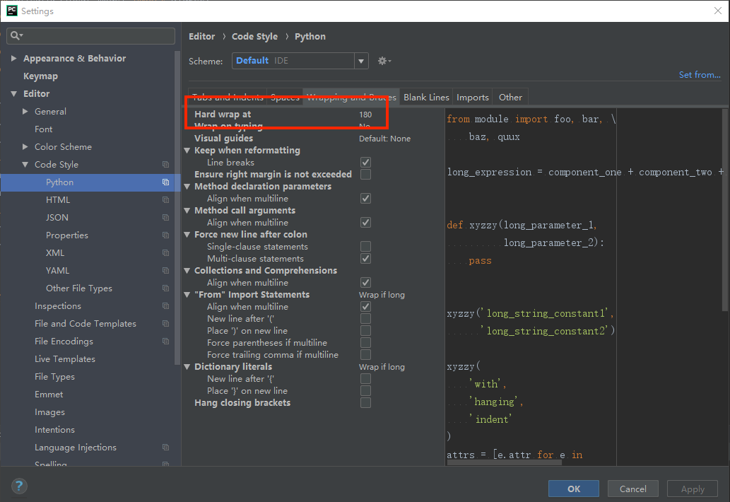 pycharm 设置行长度_pycharm设置每行长度-CSDN博客