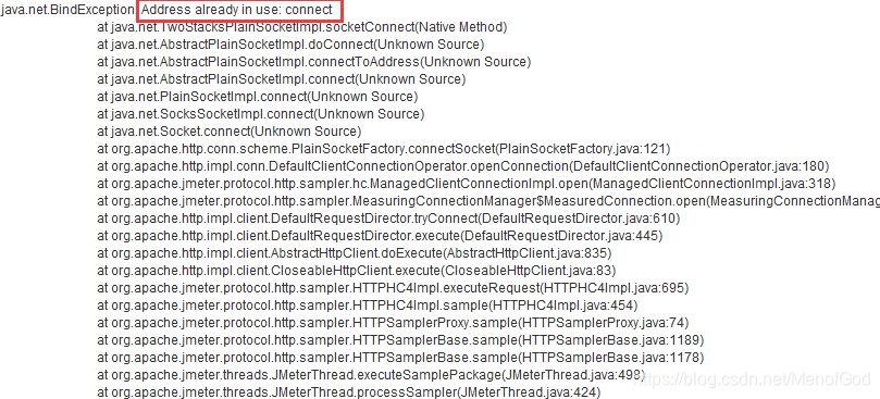 Jmeter压力测试报错 Bindexception Address Already In Use Connect解决办法(亲测有效) Jmeter Address