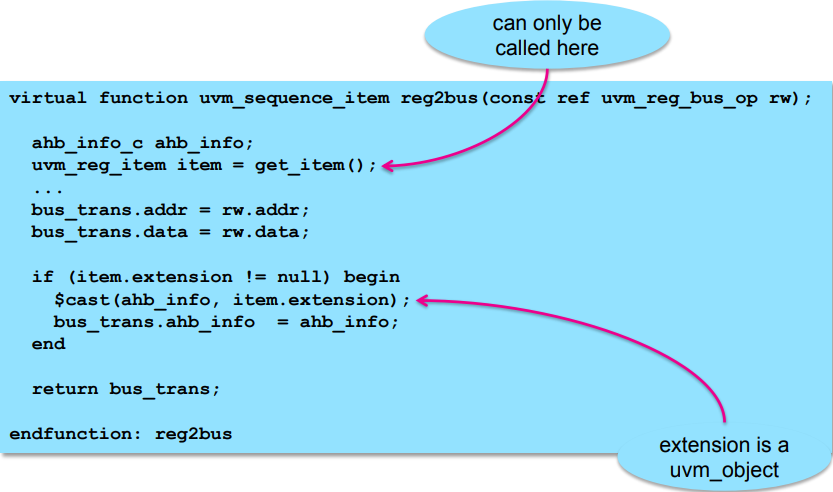 为uvm_reg访问添加额外信息，参数uvm_object extension的用法_uvm extension-CSDN博客