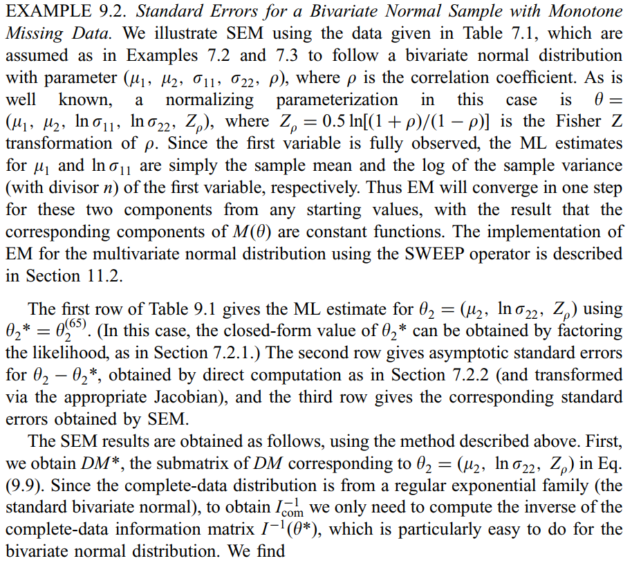 EM，SEM算法操作实例：《Statistical Analysis with Missing Data》习题9.1 & 9.2-CSDN博客