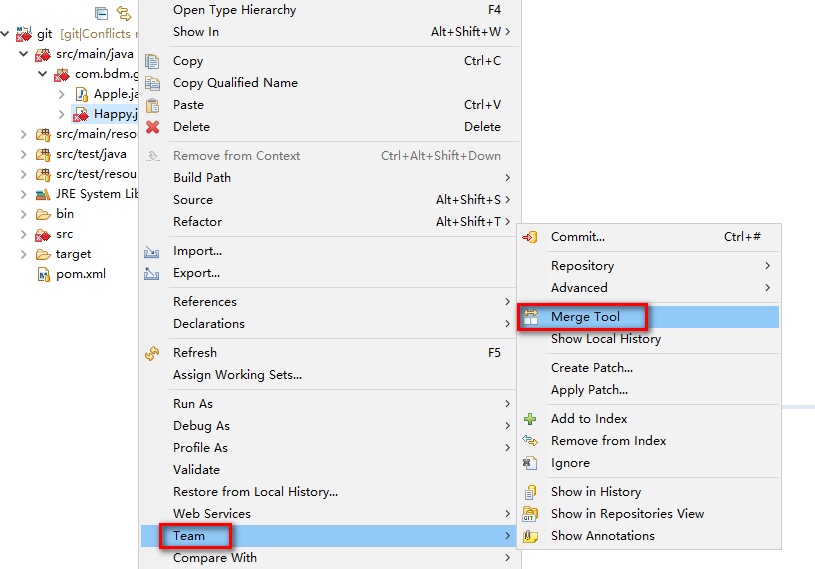 Git——eclipse中冲突的解决_eclipse git 冲突解决-CSDN博客