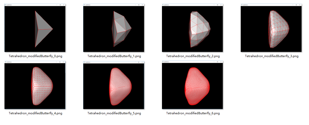 Loop subdivision（循环细分） && modify butterfly subdivision（改进的蝴蝶细分）算法实现_butterfly subvision-CSDN博客