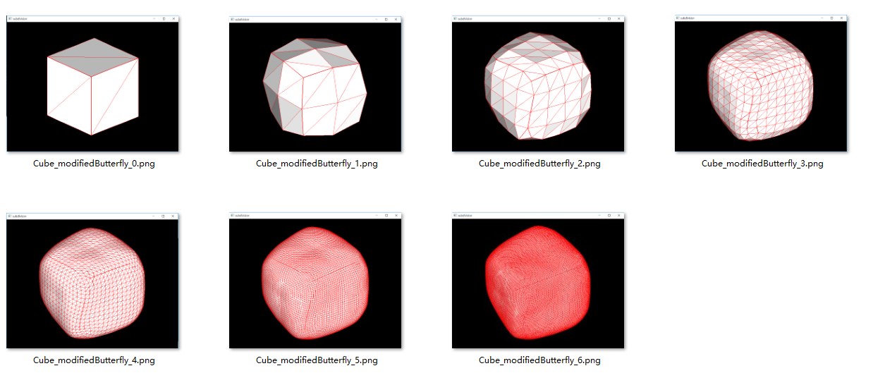 Loop subdivision（循环细分） && modify butterfly subdivision（改进的蝴蝶细分）算法实现_butterfly subvision-CSDN博客