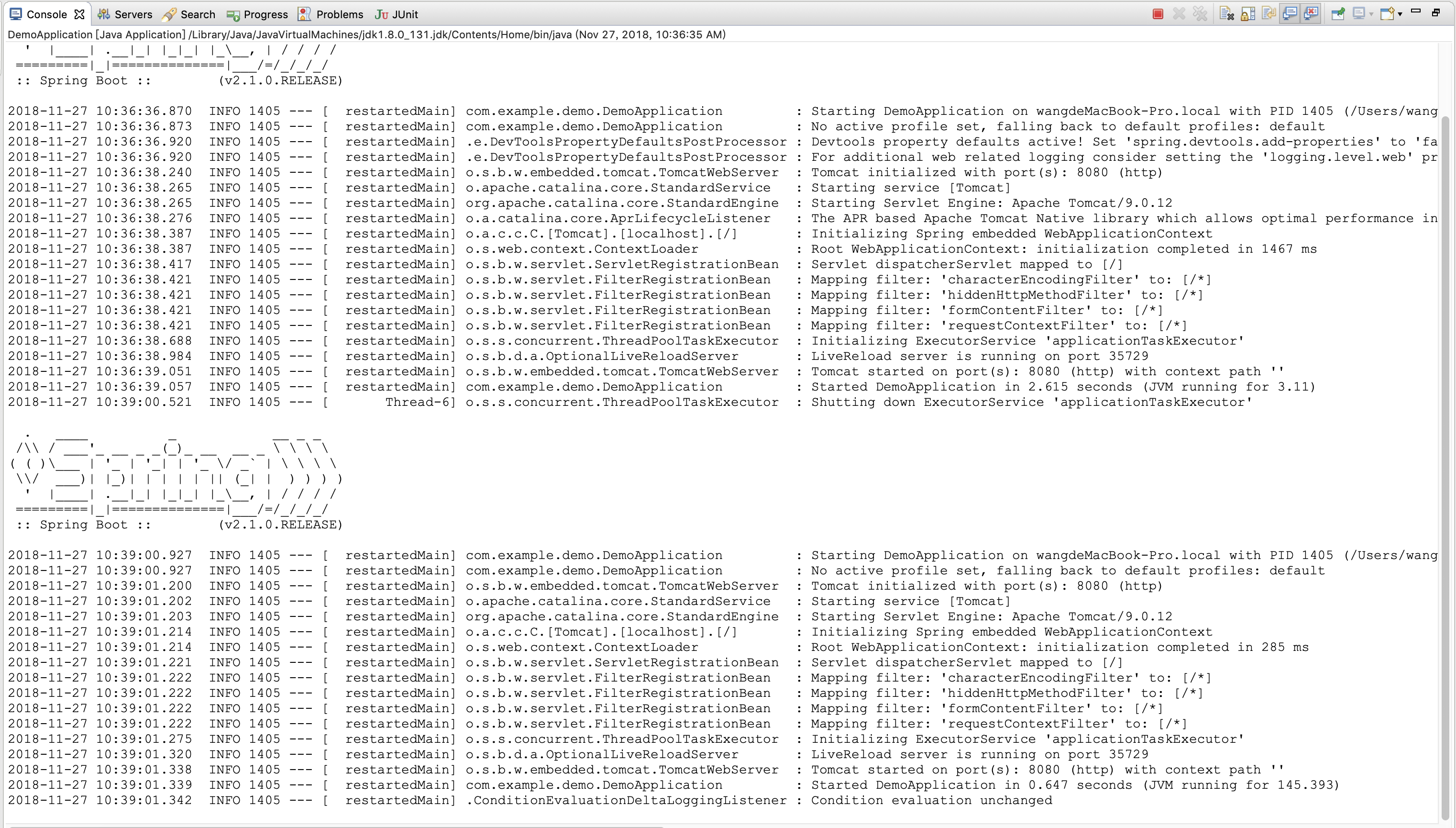 5、Spring Boot热加载配置_livereload server is running on port 35729-CSDN博客