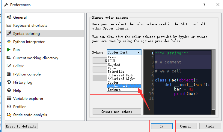 如何将Spyder编译器背景颜色变为黑色_spyder黑色主题-CSDN博客