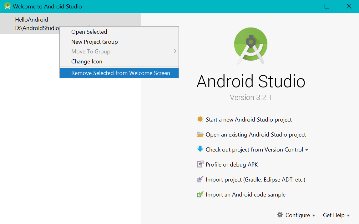 基于Android Studio的android入门——如何关闭或彻底删除一个工程_android studio怎么关闭一个旧项目-CSDN博客
