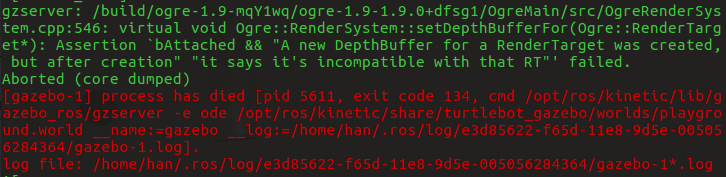 gazebo： [gazebo-2] process has died [pid 2476, exit code 134, cmd / ] - 代码先锋网