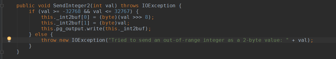 java.io.IOException: Tried to send an out-of-range integer as a 2-byte value: 32801_try to send ...