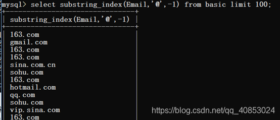 Mysql字符串截取函数mysql截取邮箱后缀 Csdn博客 5762