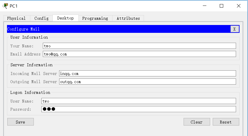 Cisco Packet Tracer的Email服务_packet tracer email-CSDN博客