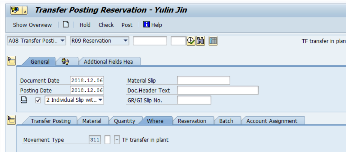 SAP MM MIGO + 311 针对预留单做转库不能修改目的地存储地点！_sap 库存地点不允许311-CSDN博客