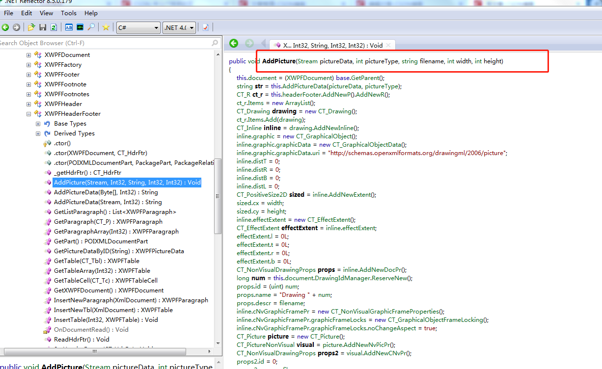 使用Reflector 反编译 NPOI 查看源码，参考源码修改NPOI创建word 页眉中添加锚点图片_可以插入图片页眉的npoi.dll-CSDN博客