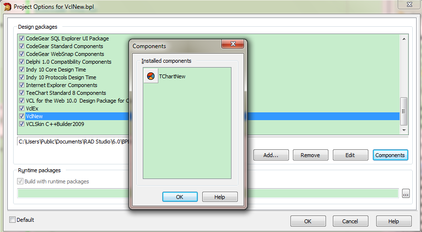 【C++ Builder 2009 - TChart组件功能扩展】组件扩展工程的建立流程_c++builder 2009-CSDN博客