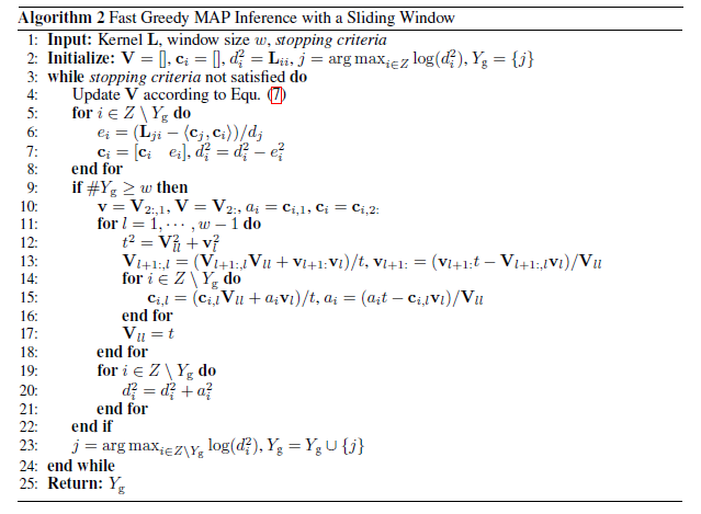 《基于行列式点过程的推荐多样性提升算法》原理详解_fast greedy map inference for determinantal point -CSDN博客