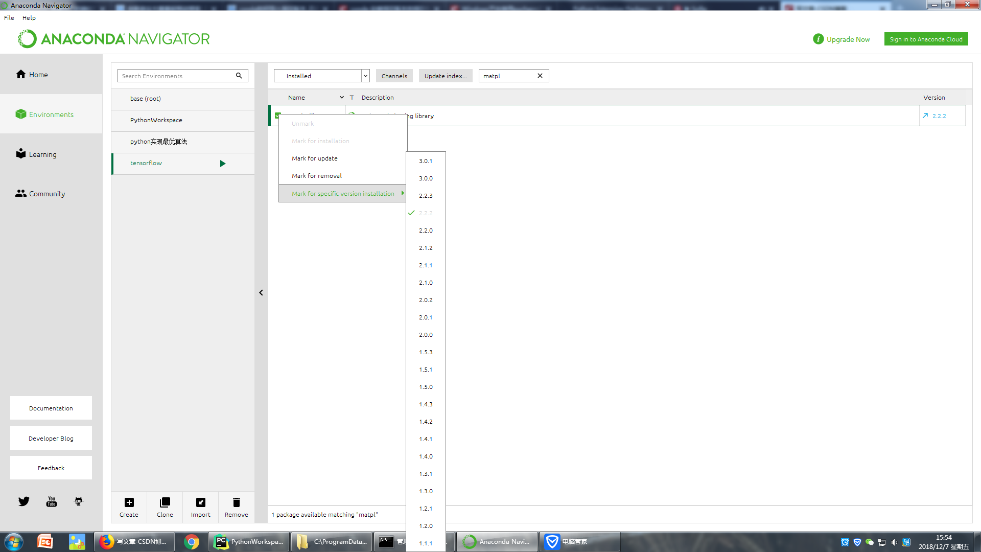 python3.6版本下先安装完tensorflow模块后再安装matplotlib报错_pycharm为什么不能同时安装tensorflow和matplotlib-CSDN博客