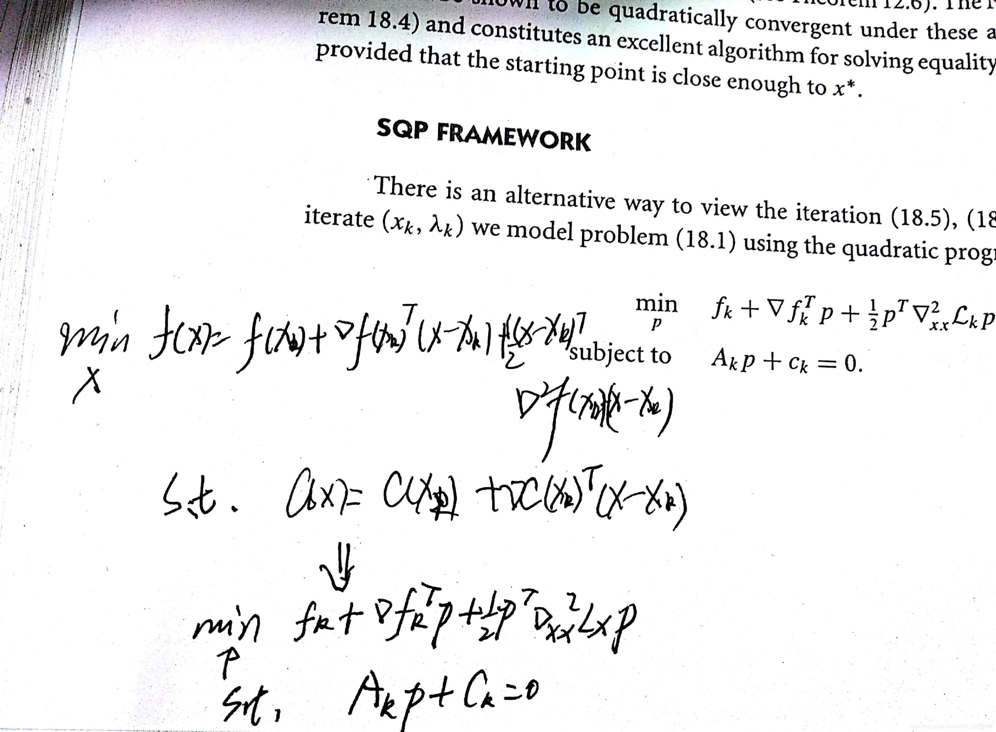 【numerical Optimization】18 Sequential Quadratic Programming Csdn博客
