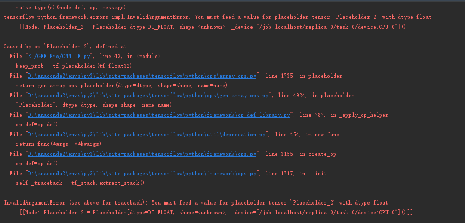 tensorflow.python.framework.errors_impl.InvalidArgumentError: You must feed a value for ...