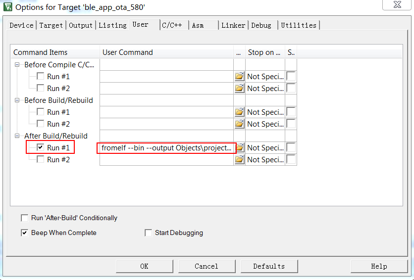 Keil 编译前后 自动将 hex 转 bin_keil hex转bin-CSDN博客