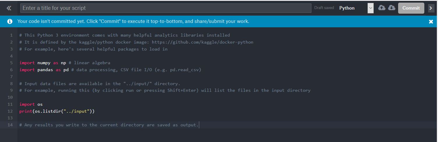 Kaggle Kernels使用方法_Crapefruits的博客-CSDN博客_kaggle kernel