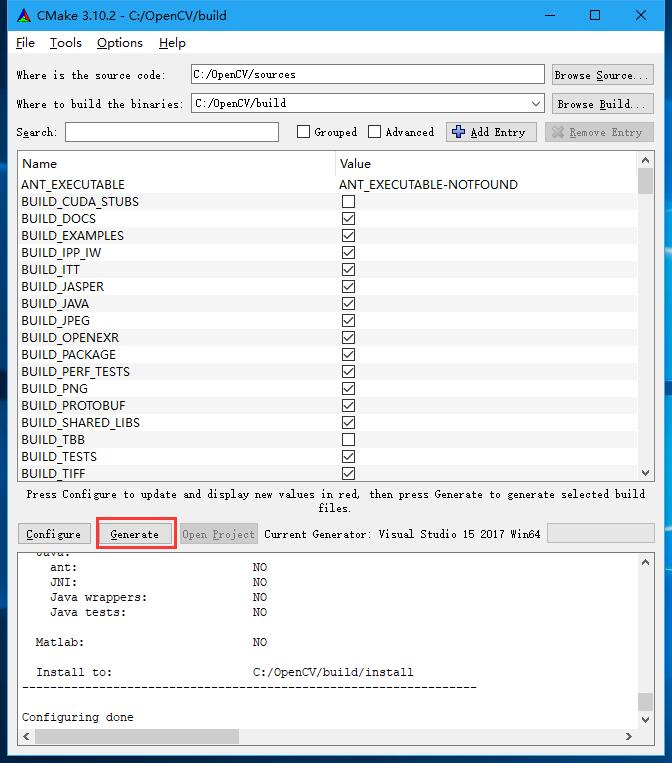 Windows10 + Visual Studio 2017 + CMake +OpenCV编译、开发环境配置及测试_cmake 编译opencv sln visual studio-CSDN博客