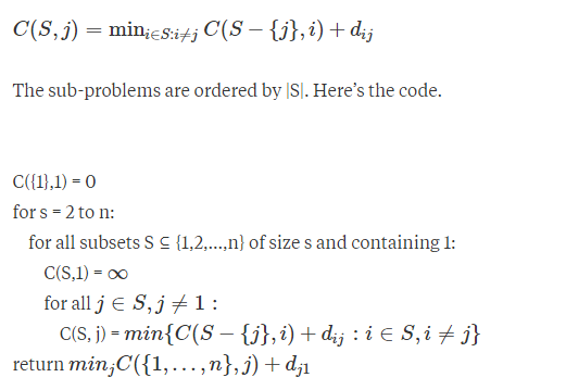 Solve TSP with dynamic programming——动态规划解决旅行商(邮递员)问题_邮递员问题最短路径的动态规划-CSDN博客