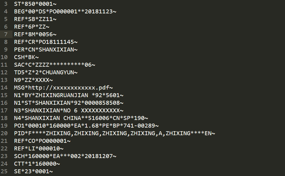 Apple 850 订单EDI X12报文格式解析_edi 字段格式-CSDN博客