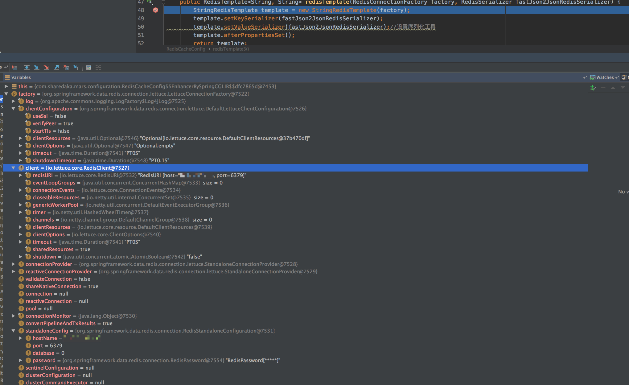 org.springframework.data.redis.connection.lettuce.LettuceConnectionFactory$SharedConnection ...