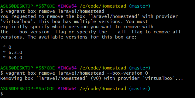 删除vagrant box_warning: the second argument to `vagrant box remov-CSDN博客
