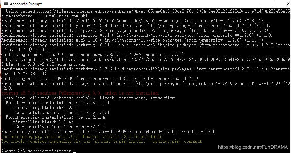 卸载高版本tensorflow,安装低版本tensorflow版本过高 Csdn博客 1497